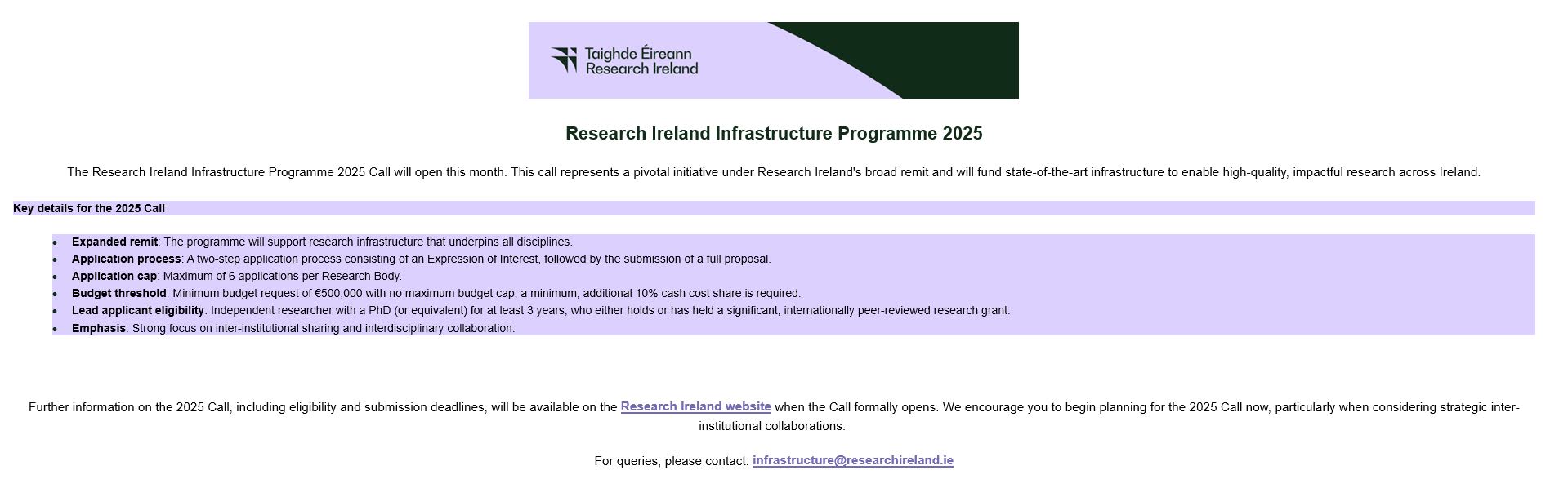 Research Infrastructure